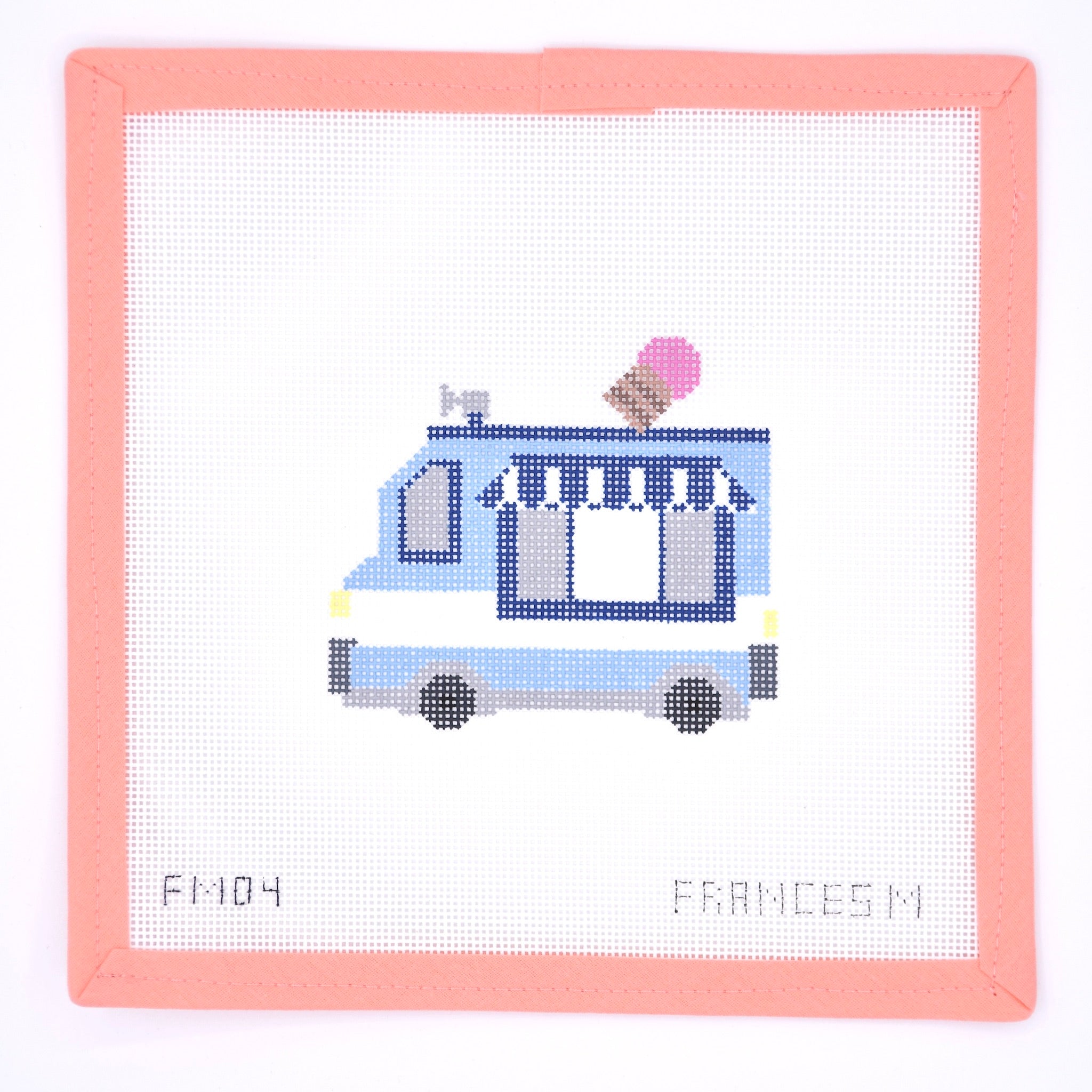 Frances Mary Needlepoint - I Scream You Scream Ice Cream Truck ...