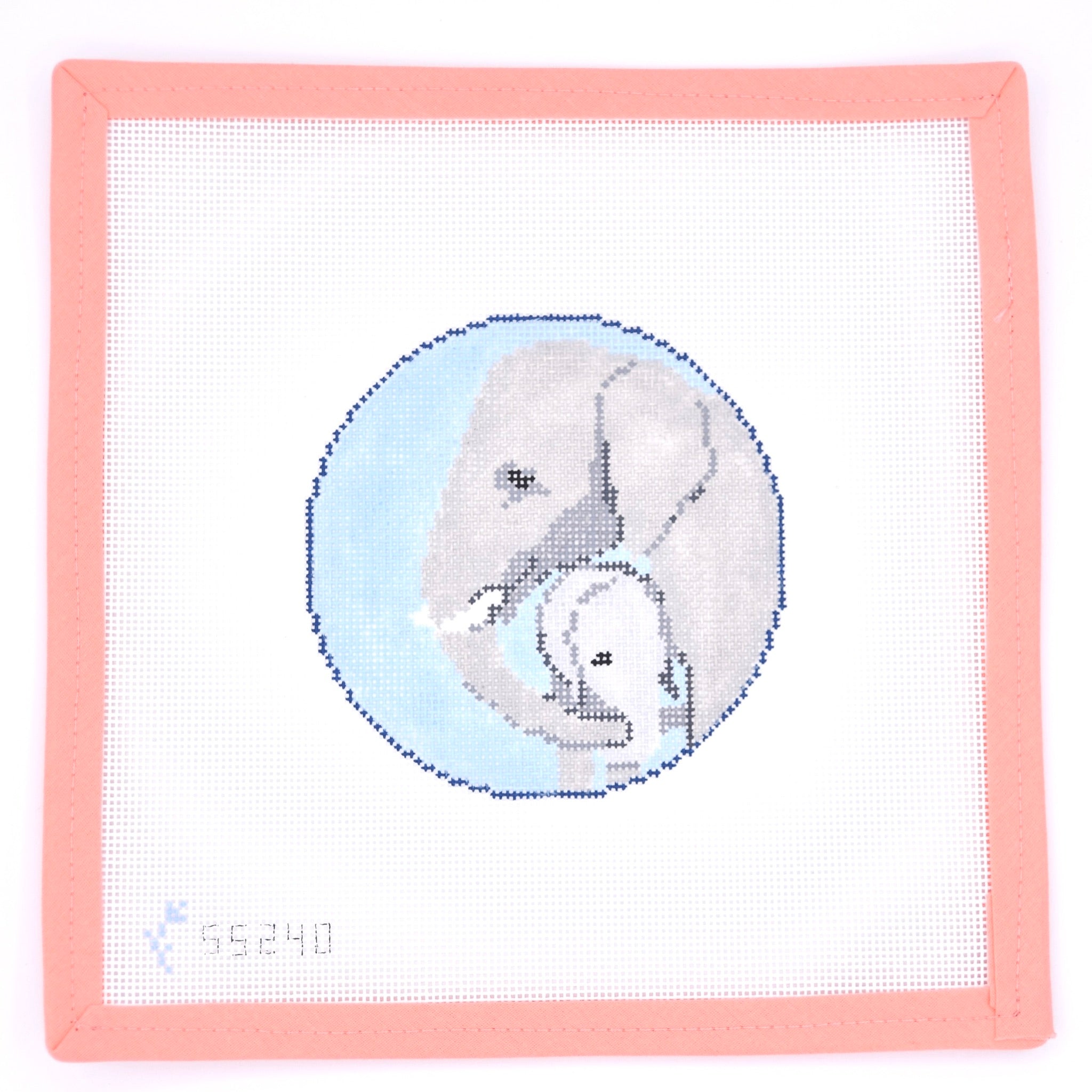 Stitch Style Needlepoint - Mom and Baby Elephant – Carriage House ...